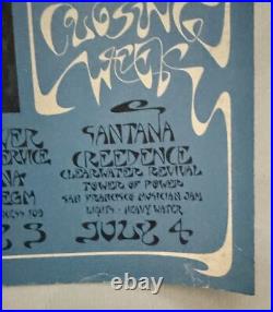 Grateful Dead Santana Tower of Power Concert Poster 1971 Fillmore ...