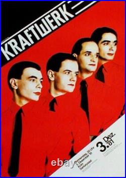 KRAFTWERK rare German concert poster from 1981 (33 x 23 inch) rolled ...