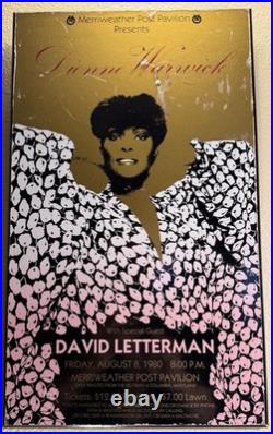Vintage Mounted 1980Dionne Warwick Concert Poster Merriweather Post ...
