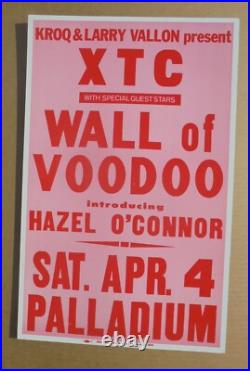 Xtc Wall Of Voodoo Hollywood Palladium Original Vintage Concert Poster ...